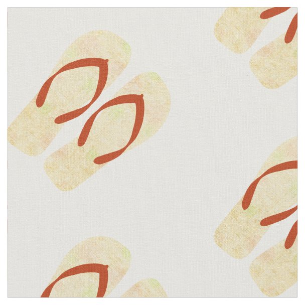 Flip Flop Pattern Fabric | Zazzle