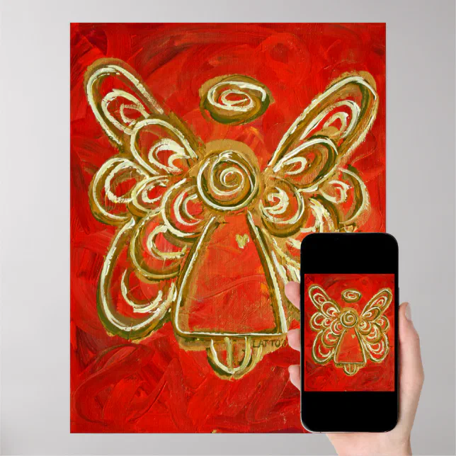 Red Angel Poster Print | Zazzle