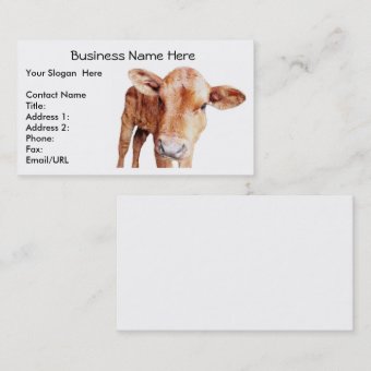 Red Angus Cow Business Card Template | Zazzle