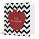 Red Apple Black & White Chevron Teacher Binder | Zazzle