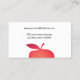 Red Apple Chalkboard Grade School Teacher Business Card | Zazzle