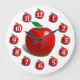 Red Apple Clock | Zazzle