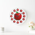 Red Apple Clock | Zazzle