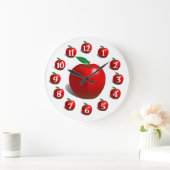 Red Apple Clock | Zazzle