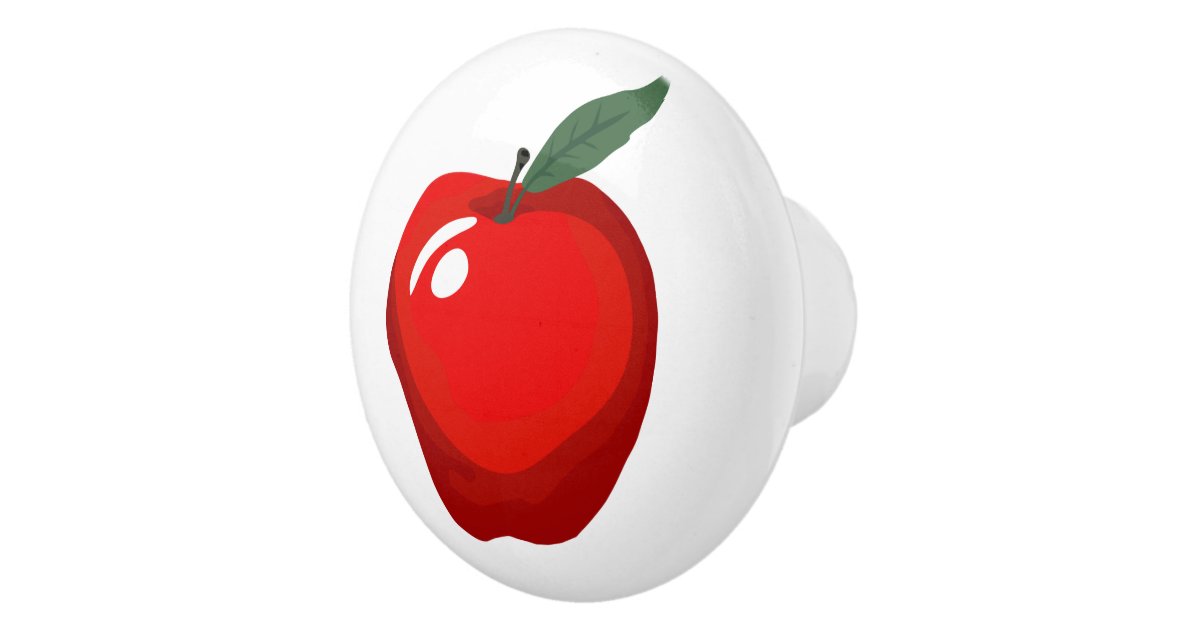 Red Apple Door Knob | Zazzle