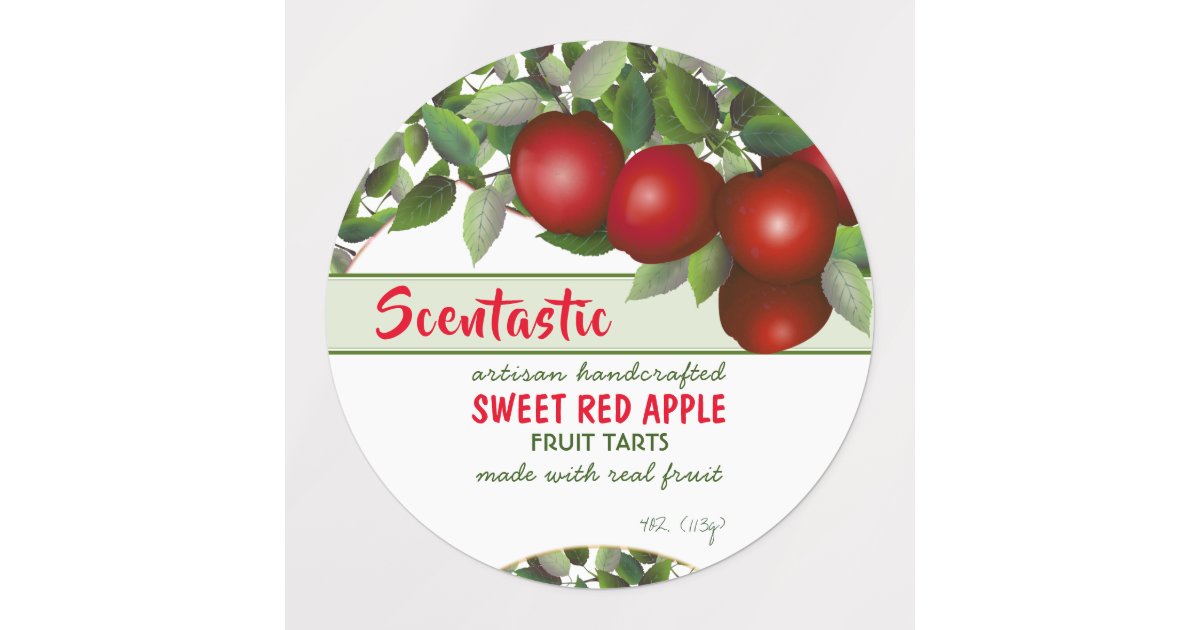 Red Apple Fruit Package Labels | Zazzle