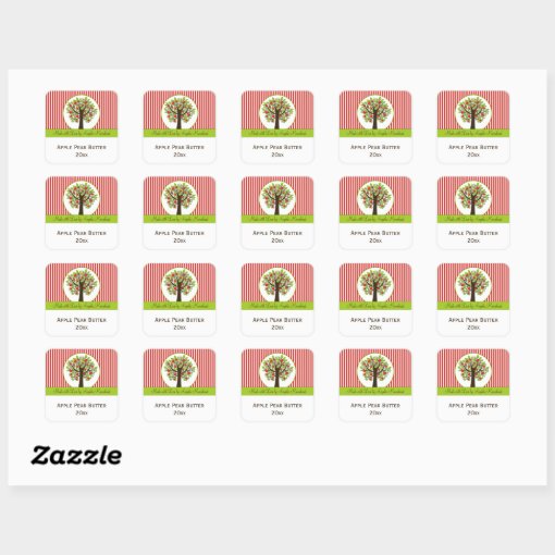 Red Apple Green Leaves Food Sticker | Zazzle