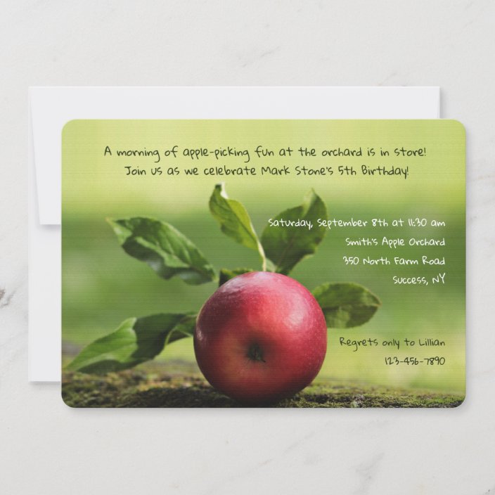 Red Apple Invitation | Zazzle.com
