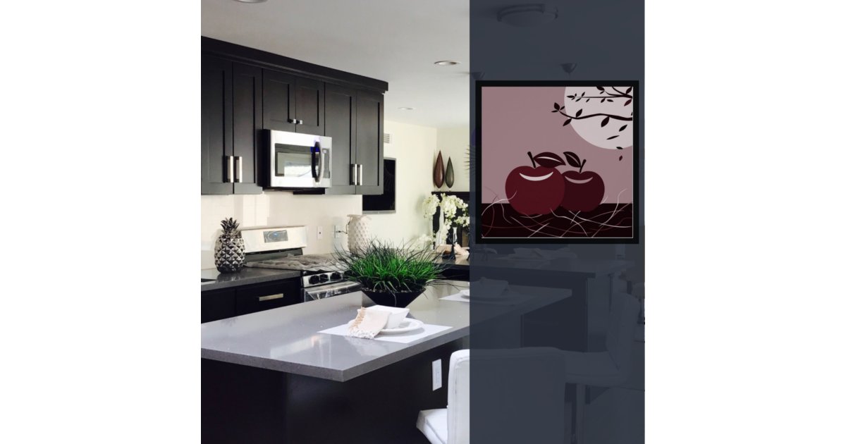 Red Apple Kitchen Wall Hanging Poster | Zazzle
