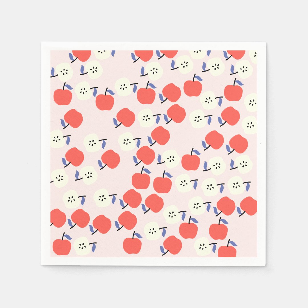 Red Apple Paper Napkins | Zazzle