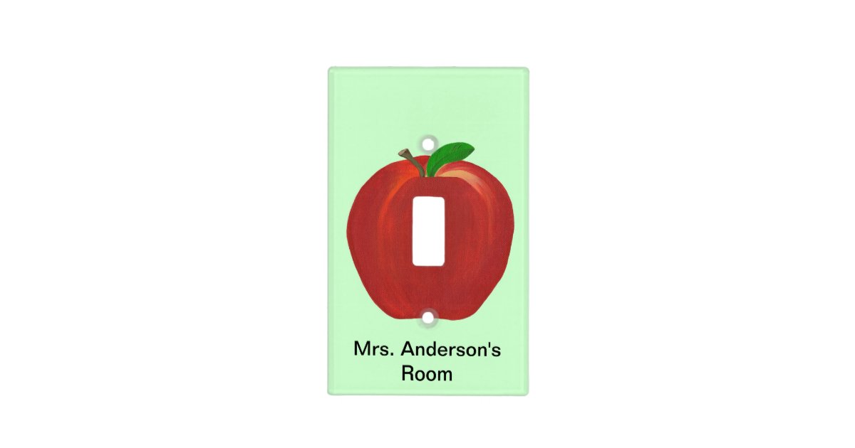 Red Apple Personalized Light Switch Covers | Zazzle