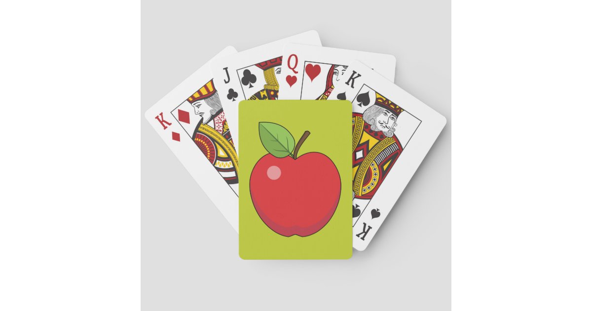 Red Apple Poker Cards | Zazzle