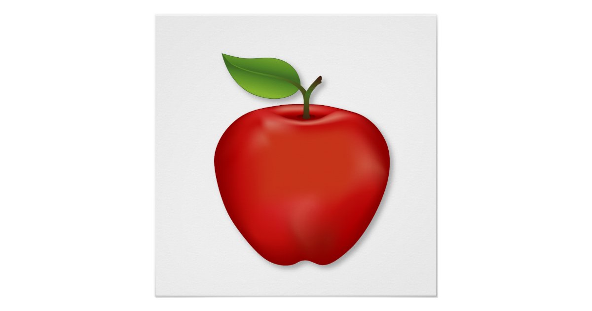 Red Apple Poster | Zazzle