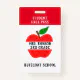 Red Apple School teacher or student pass Badge | Zazzle