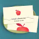 Red Apple School Teacher Simple Pale Yellow Business Card | Zazzle