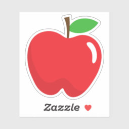 Red apple sticker | Zazzle