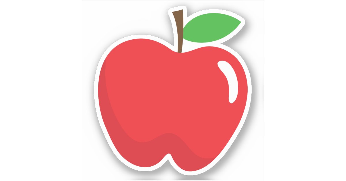 Red apple sticker | Zazzle