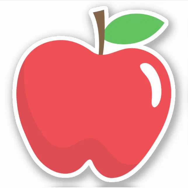 Red apple sticker | Zazzle