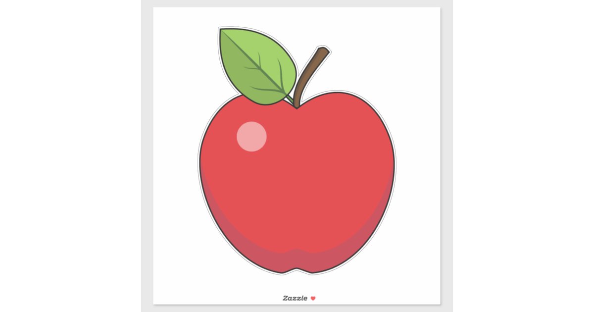 Red Apple Sticker | Zazzle