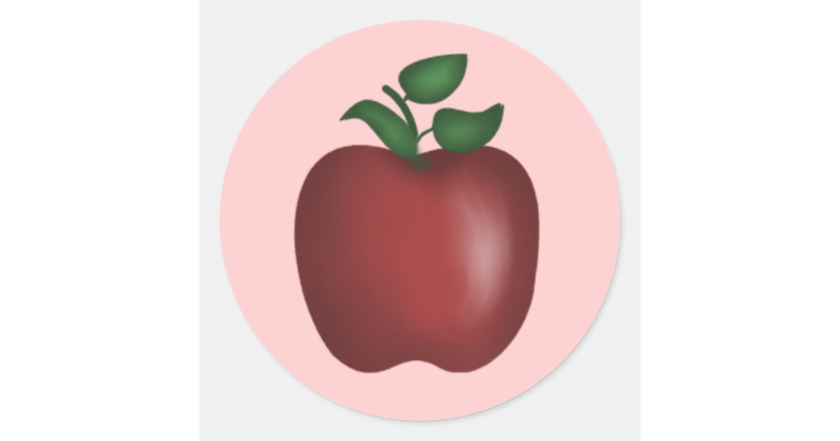 Red Apple Stickers | Zazzle