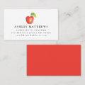 Red Apple Substitute Teacher Business Card | Zazzle