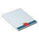 Red Apple Teacher Personalized Blue lines Notepad | Zazzle