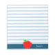 Red Apple Teacher Personalized Blue lines Notepad | Zazzle