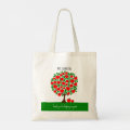 Red apple tree for teacher class gift thank you tote bag | Zazzle
