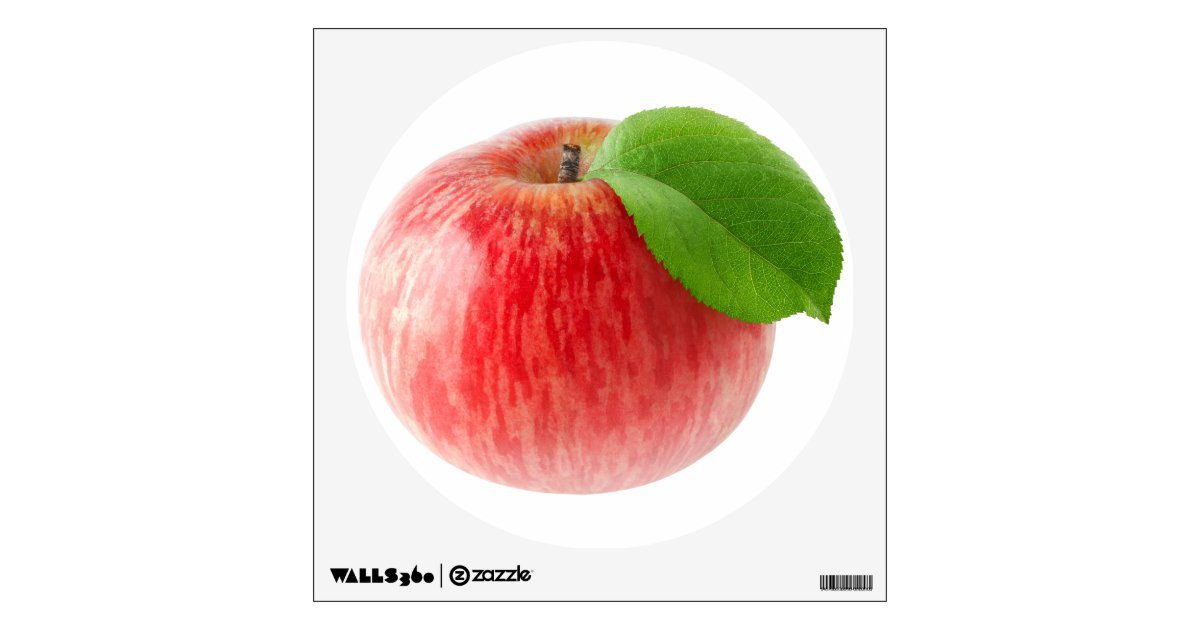 Red apple wall sticker | Zazzle