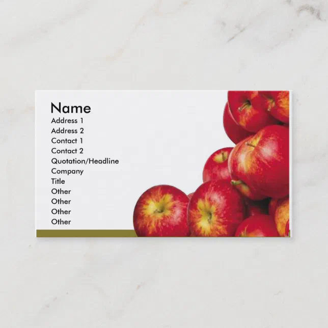 Red Apples Business Card | Zazzle