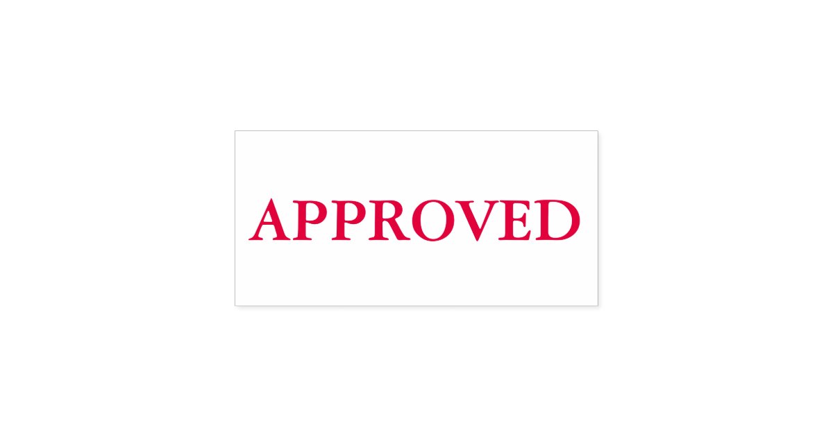 Red Approved Self-inking Stamp | Zazzle