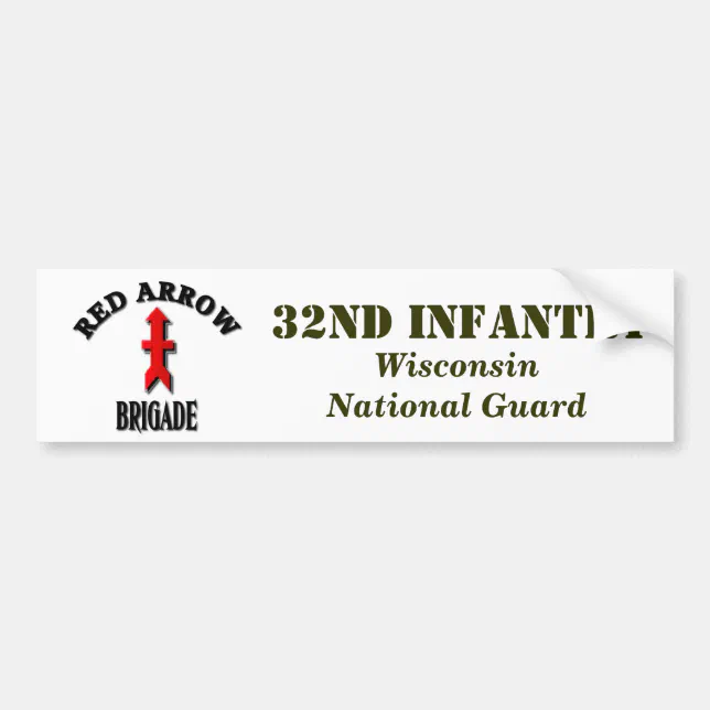Red Arrow Brigade Military Bumper Sticker | Zazzle