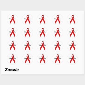 Red Awareness Ribbon Sticker | Zazzle