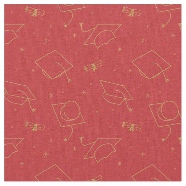 Purple Background Graduation Cap Toss Fabric | Zazzle