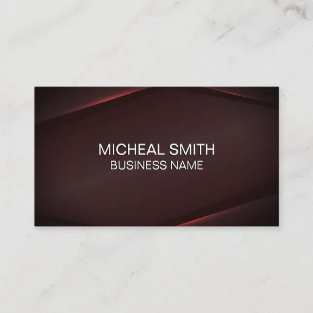 Red Background Red Glow Abstract Business Card | Zazzle
