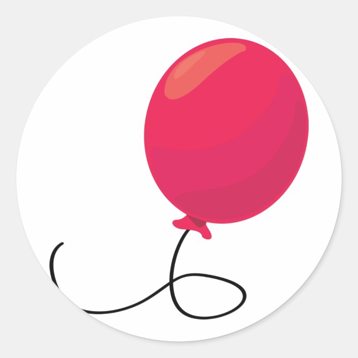 Red Balloon Classic Round Sticker | Zazzle.com