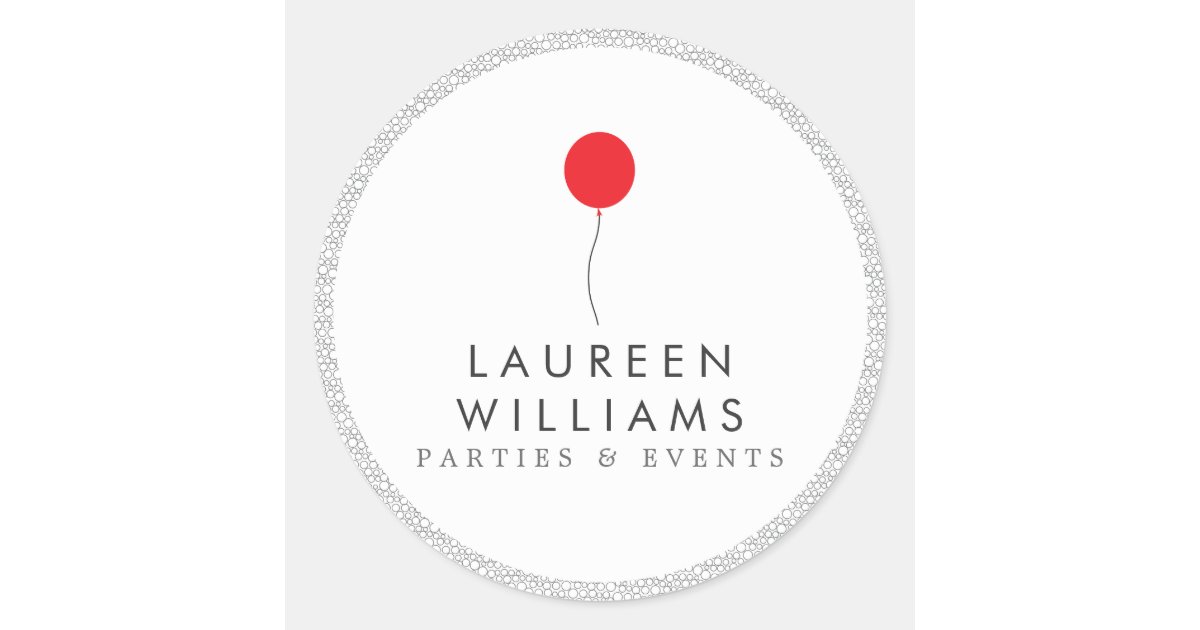 Red Balloon Logo Personalized Round Stickers | Zazzle