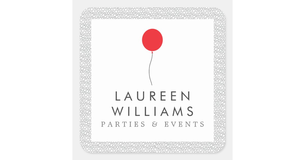 Red Balloon Logo Personalized Stickers | Zazzle