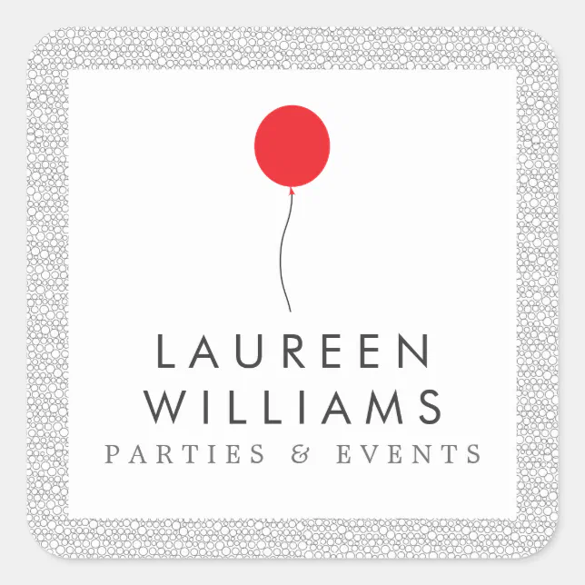 Red Balloon Logo Personalized Stickers | Zazzle