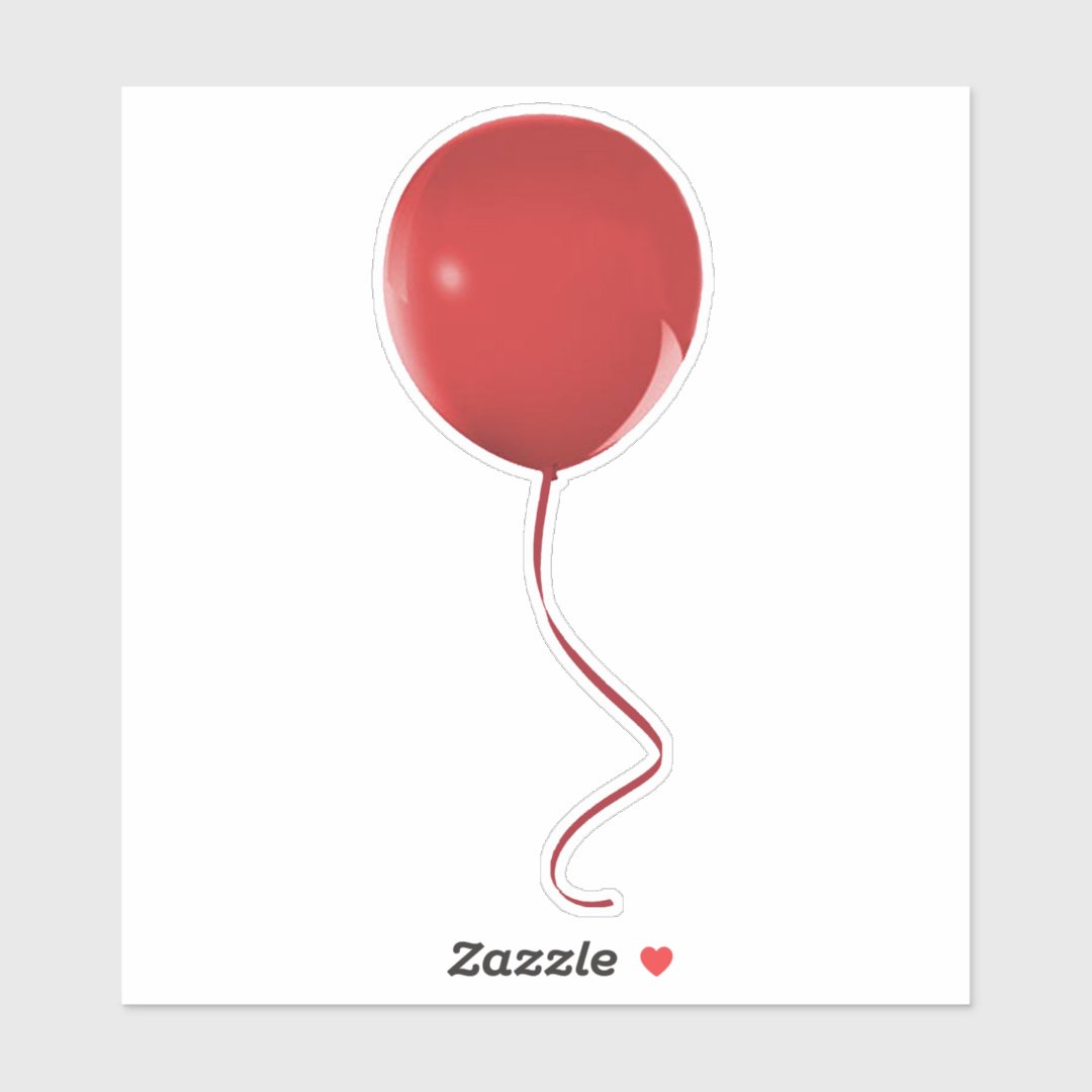 Red Balloon Sticker | Zazzle