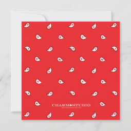 Red Bandana | Birthday Invite | Zazzle