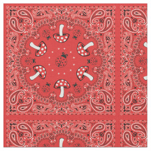Red Bandana Fabric | Zazzle
