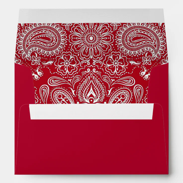Red Bandana Personalize Envelope | Zazzle