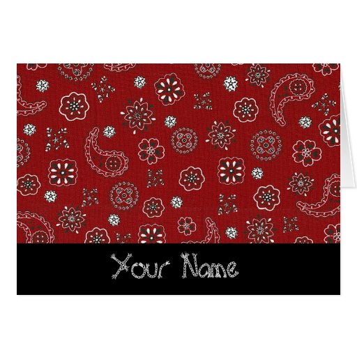 Red Bandana Personalized Greeting Card | Zazzle