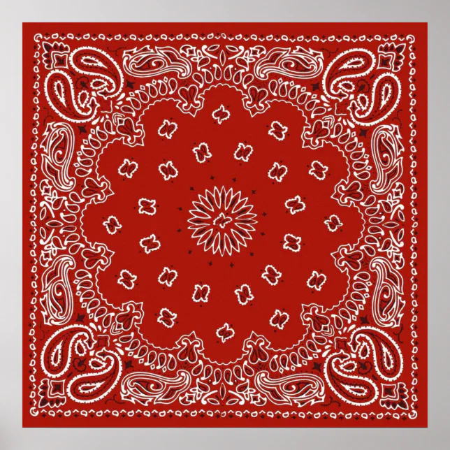 Red Bandana Poster | Zazzle