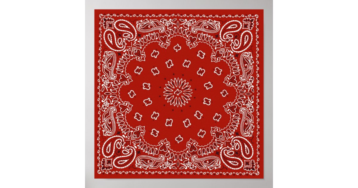 Red Bandana Poster | Zazzle