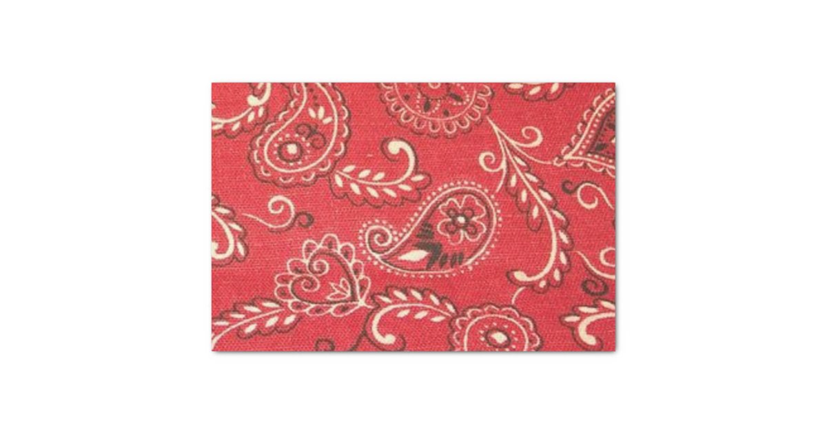 Red Bandana Tissue Paper | Zazzle