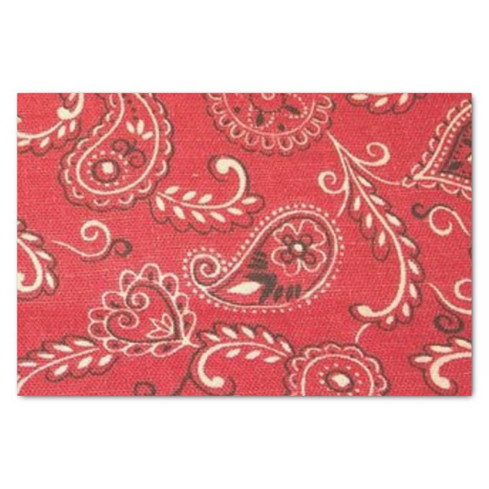 Red Bandana Tissue Paper | Zazzle.com