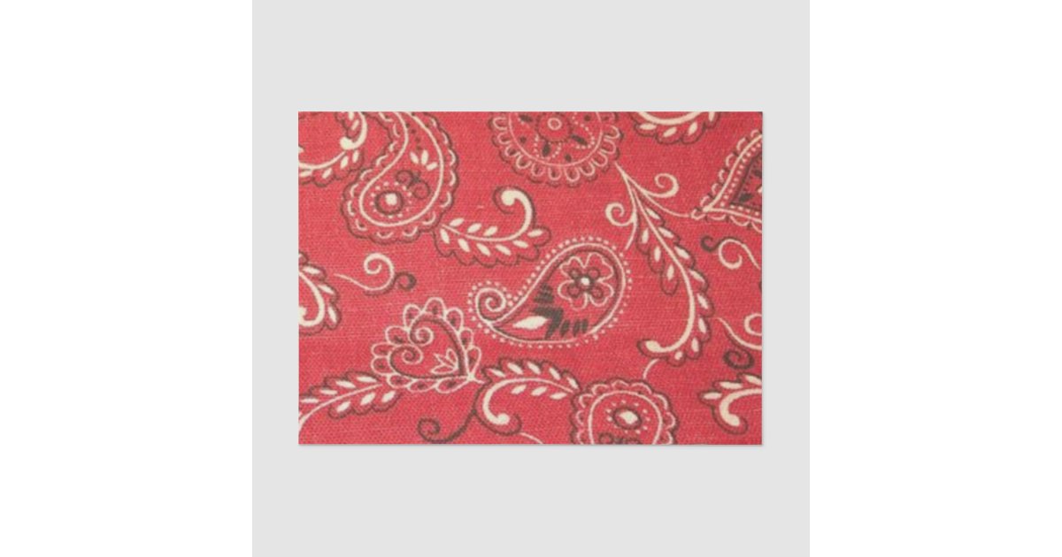 Red Bandana Tissue Paper | Zazzle