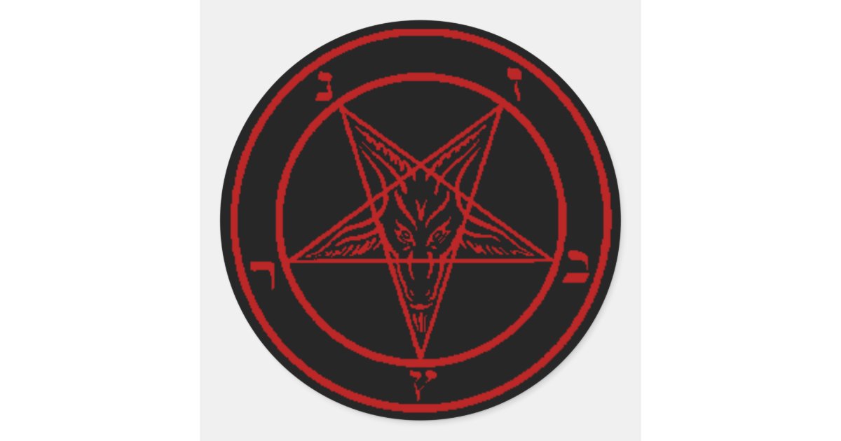 Red Baphomet Stickers | Zazzle